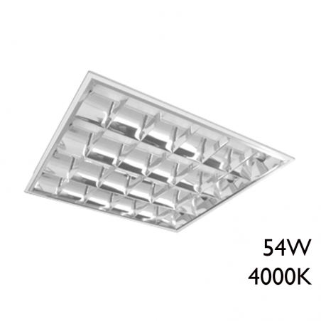 LED recessed steel panel with white finish and aluminum reflector 54W ...