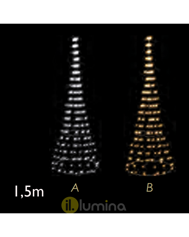 1.50 meter led cone with colored LEDs IP65 230V 18W