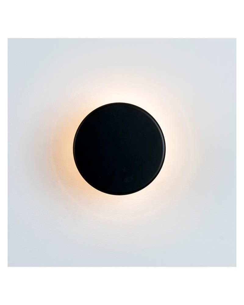 Round design wall lamp 12cm steel and aluminum dimmable LED 9.6W 2700K ...