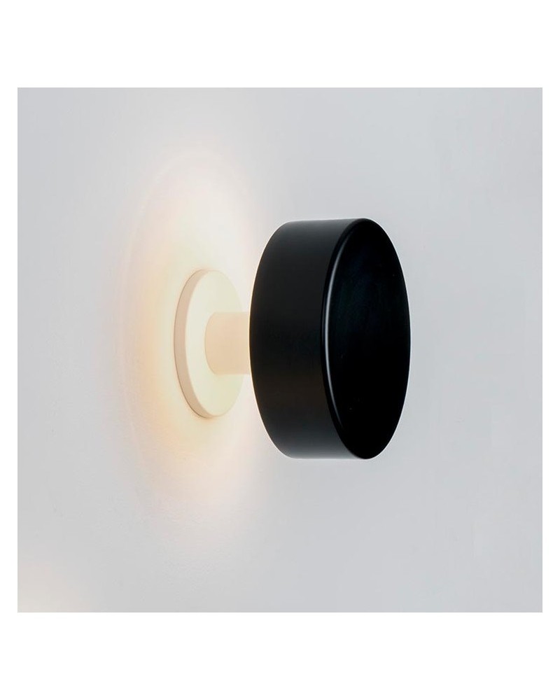 Round design wall lamp 12cm steel and aluminum dimmable LED 9.6W 2700K ...