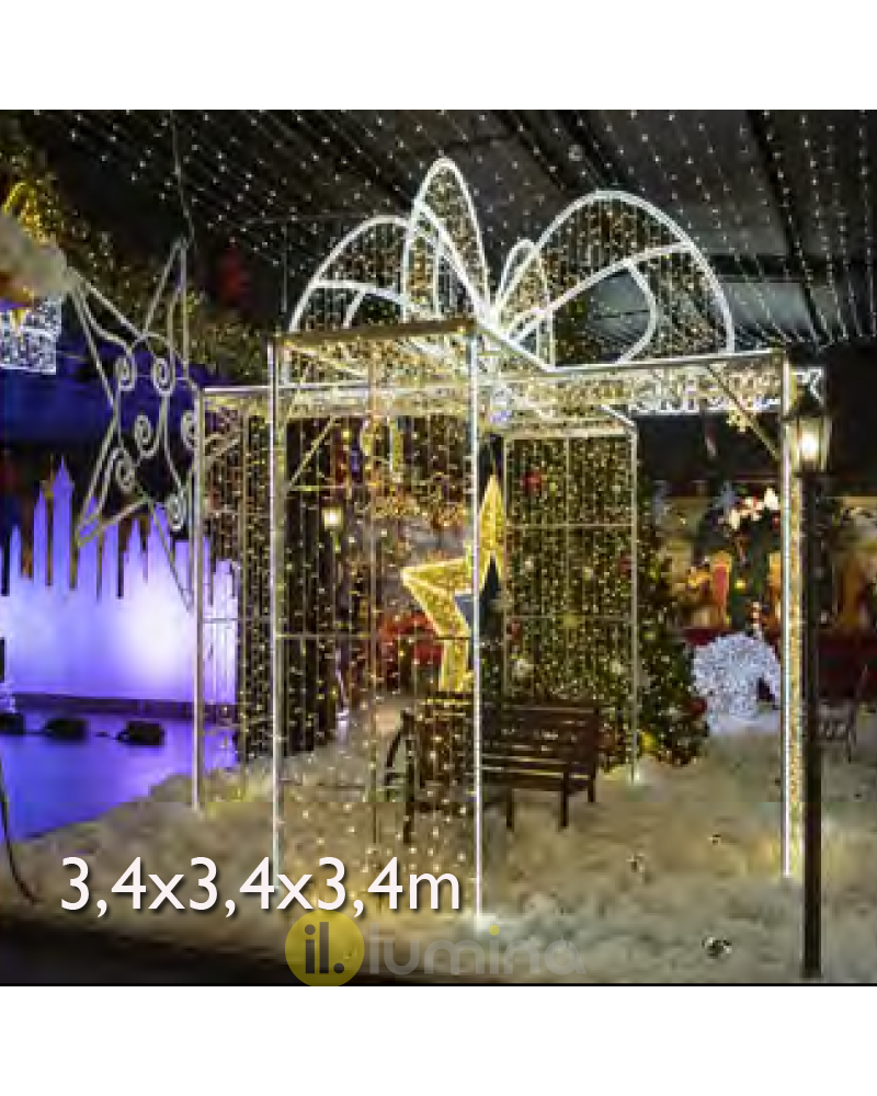 Walkable 3D flashing LED gift box 3.40x3.40x3.40 meters IP65 low ...